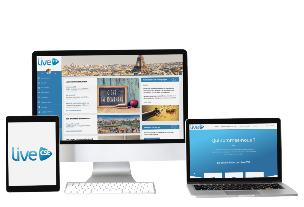 Fonctionnalités de l'application mobile et site CSE | Live CSE